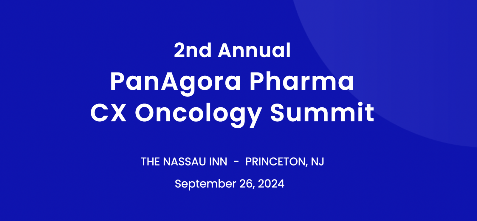PanAgora Pharma CX Oncology Summit 2024 | September 26, 2024