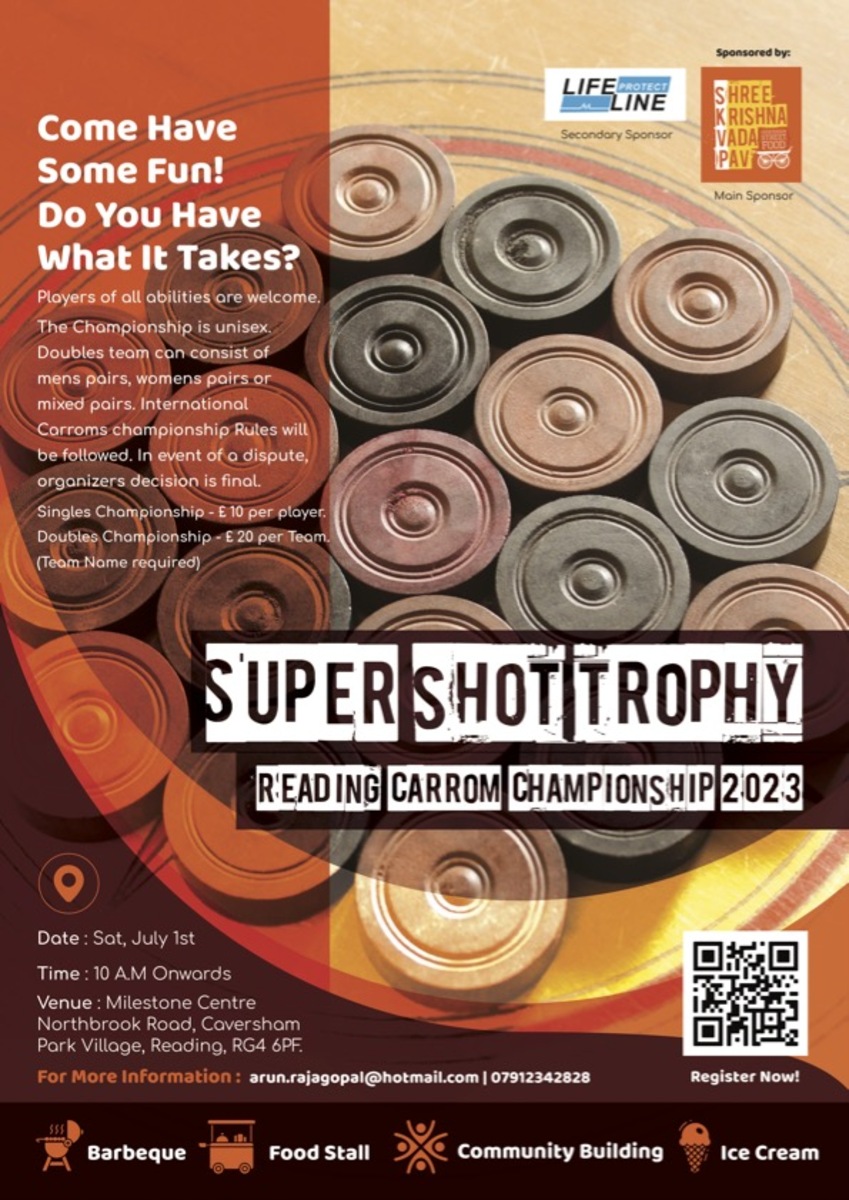 Supershot Trophy - Reading Carrom Championship 2023 | July 01, 2023