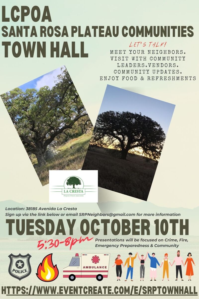LCPOA Santa Rosa Plateau Town Hall | October 10, 2023