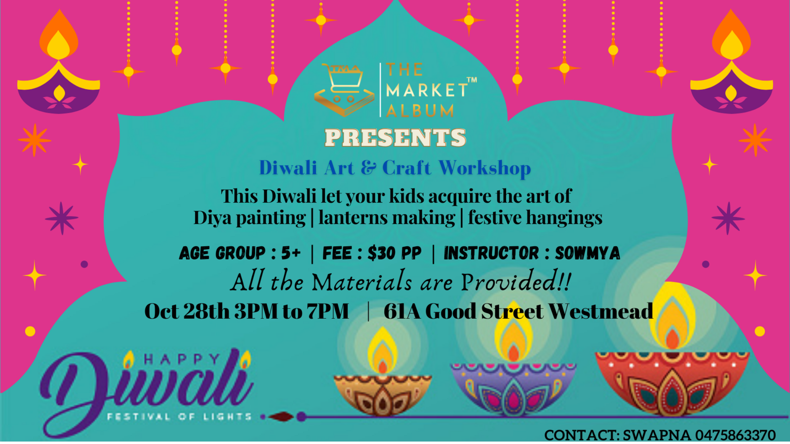 The Market Album - Diwali Art and Craft Workshop | October 28, 2023