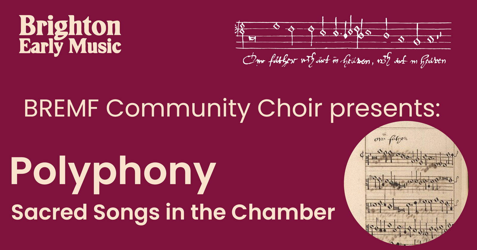 Polyphony: Sacred Songs in the Chamber | November 16, 2023
