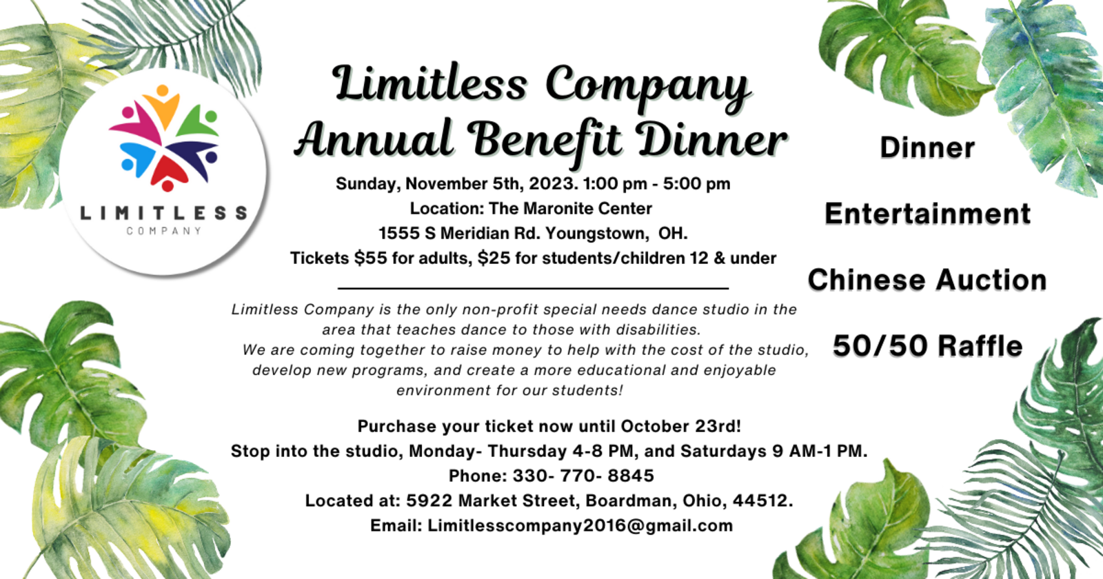 Limitless Company Annual Benefit Dinner | November 05, 2023