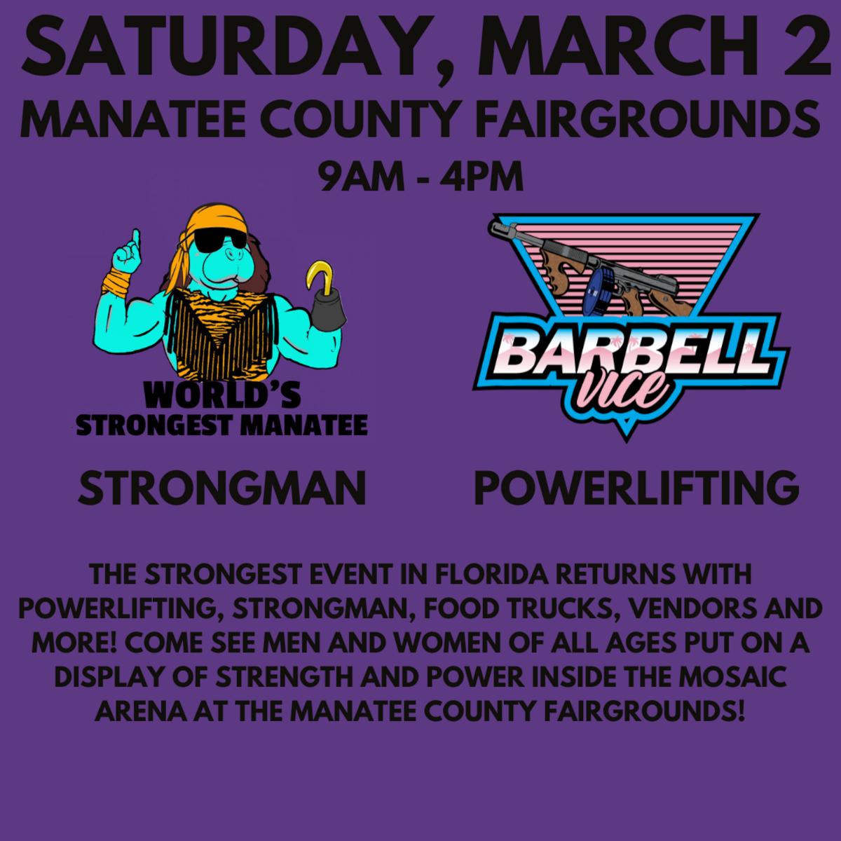 STRONGMAN + POWERLIFTING AT THE FAIRGOUNDS | March 02, 2024