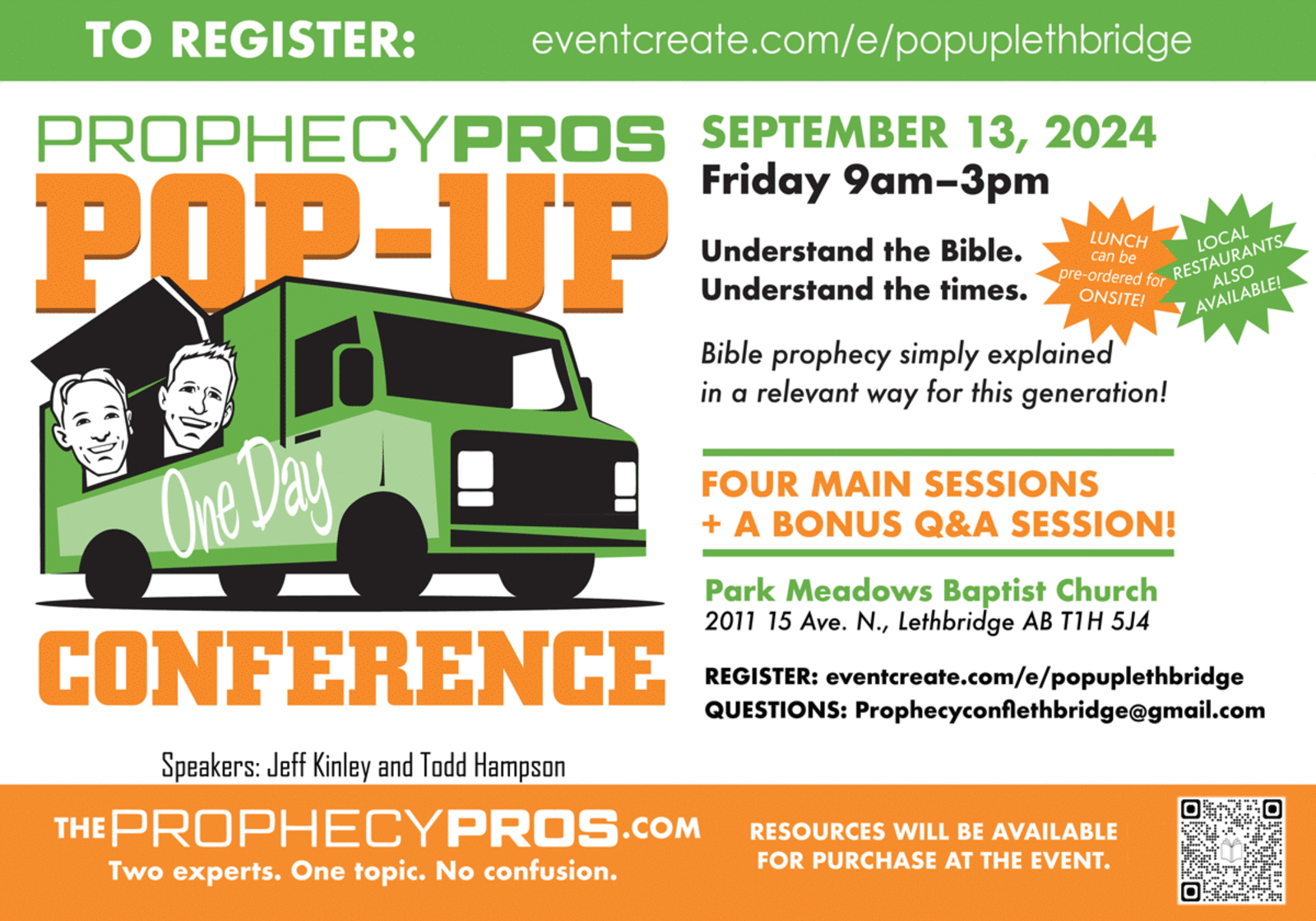 Lethbridge Prophecy Conference | September 13, 2024