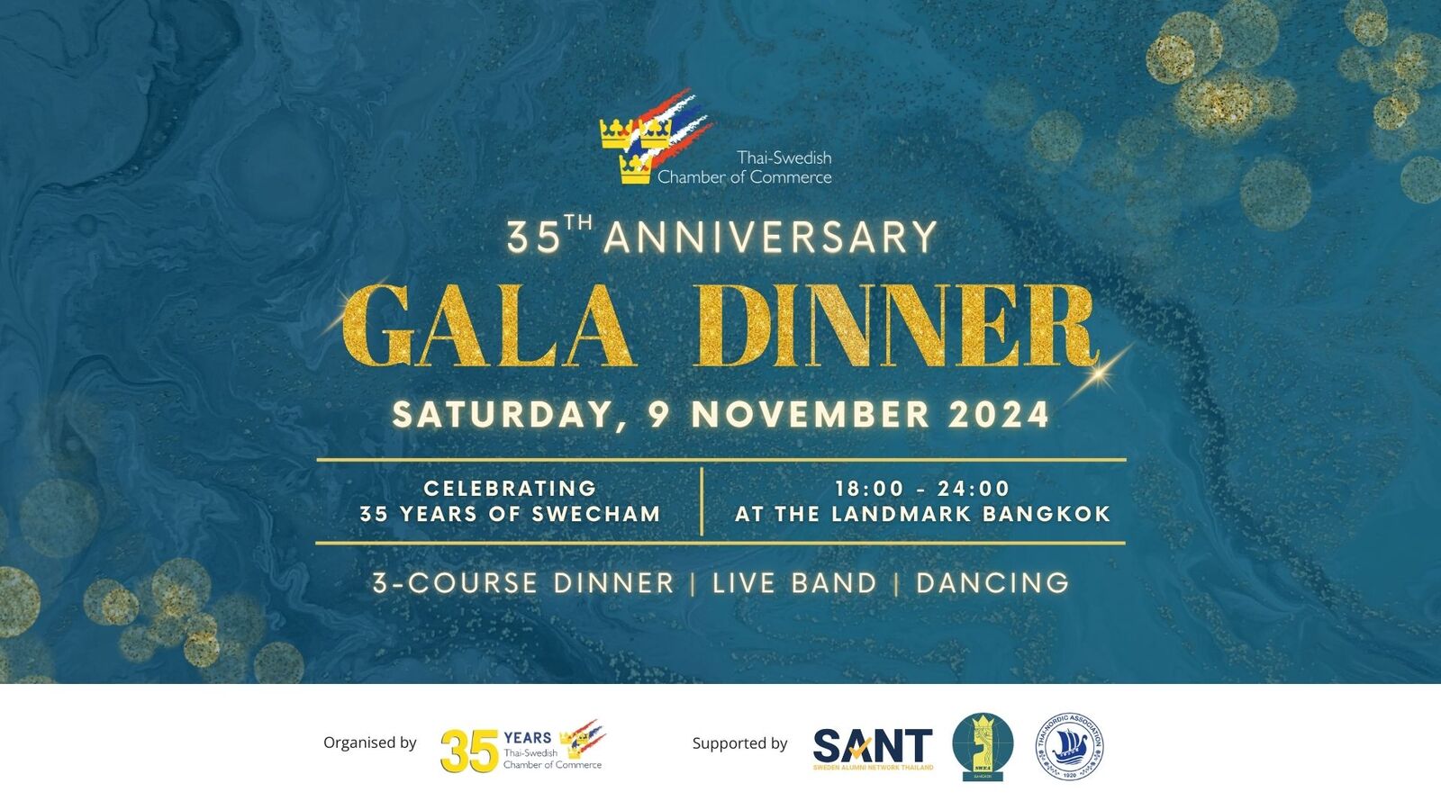 SweCham's 35th Anniversary Gala Dinner | November 09, 2024 - November 10, 2024