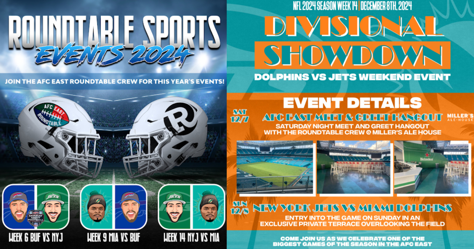 New York Jets vs Miami Dolphins Week 14 | Roundtable Sports Event ...